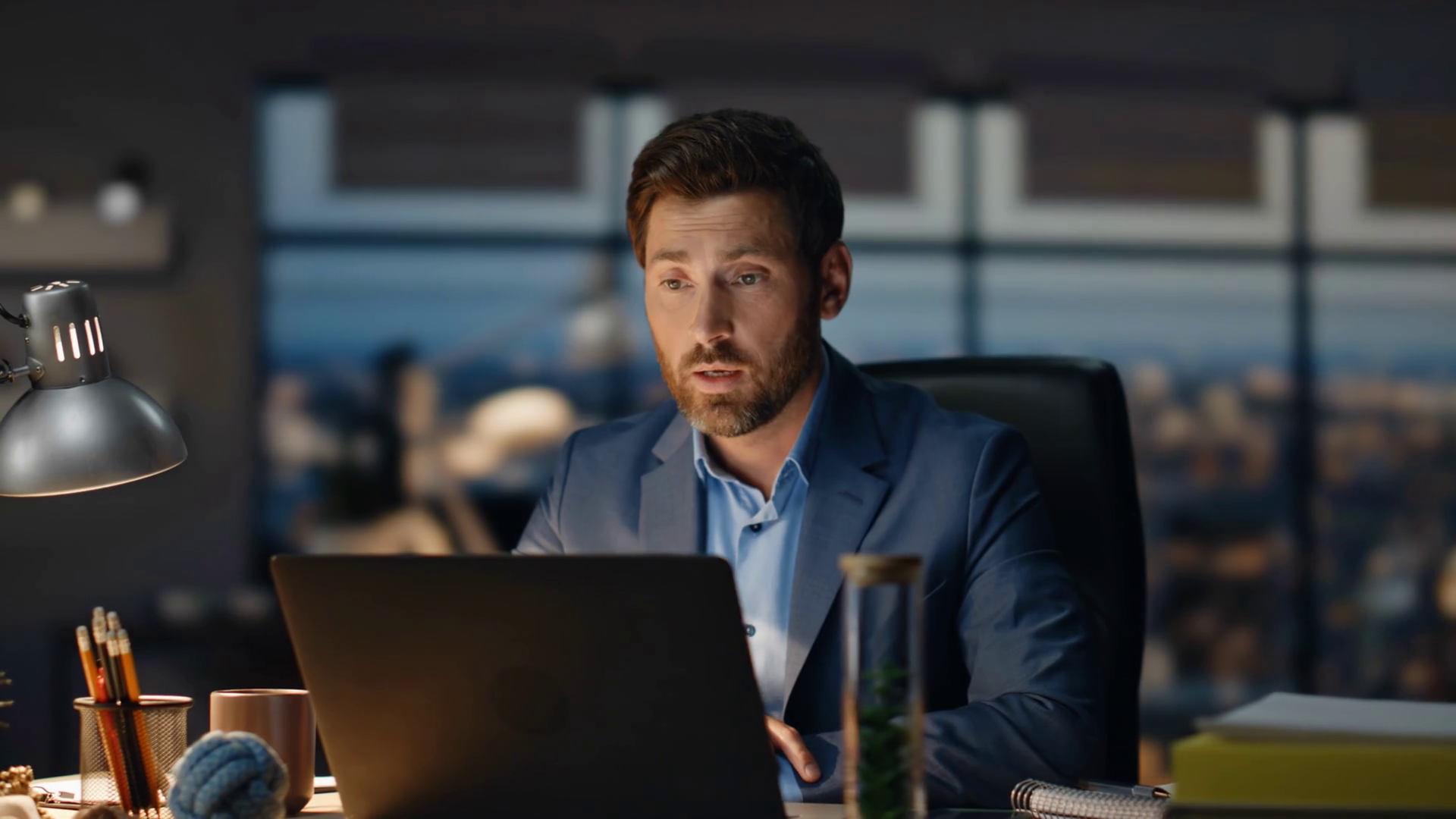 Office Worker Chatting Video Conference Stock Footage SBV-348855660 ...