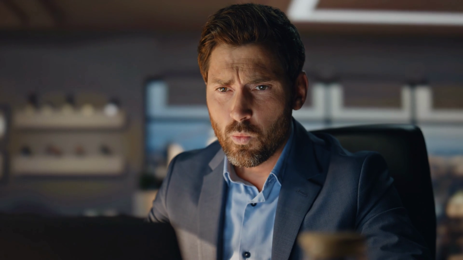 Nervous Business Man Working On Computer At Stock Footage SBV-348855314 ...