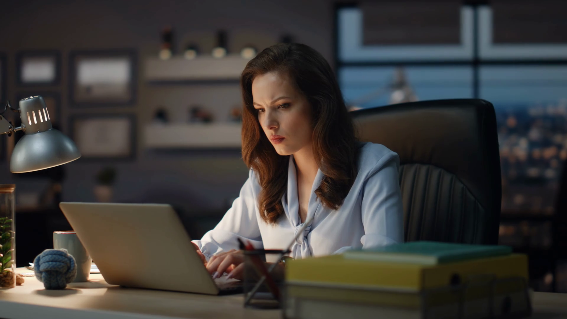 Overworked Manager Answering Call Late At Stock Footage SBV-348855626 ...