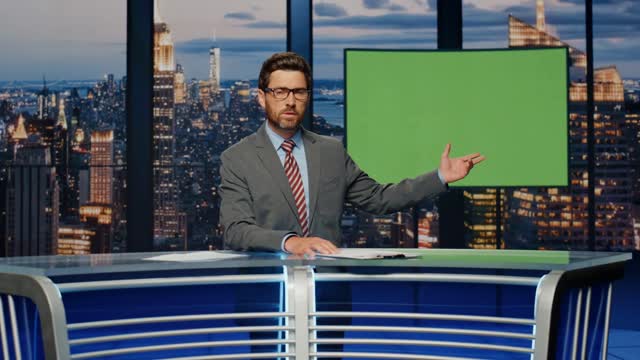 Reporter Green Screen Stock Footage: Royalty-Free Video Clips - Storyblocks