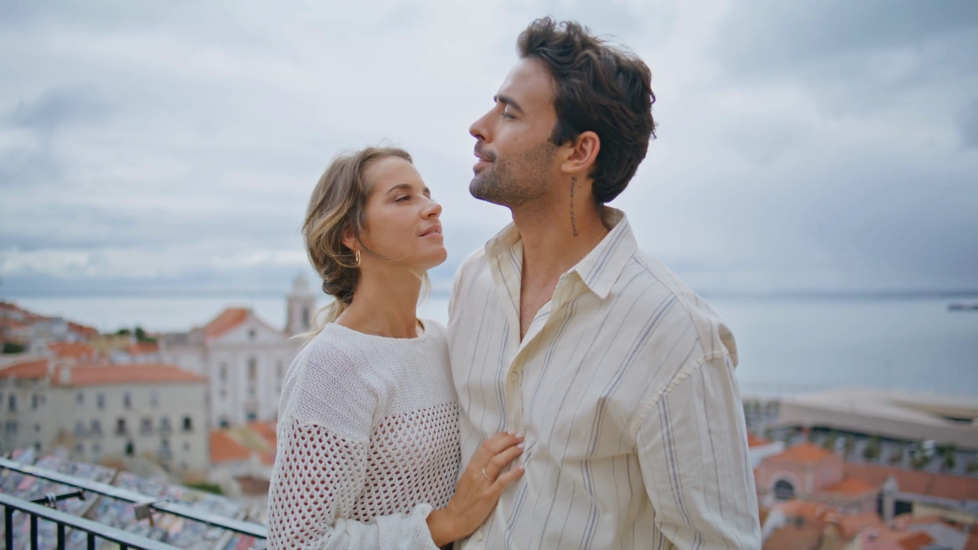 Romantic Couple Viewpoint Date Closeup Stock Footage SBV-348925207 ...