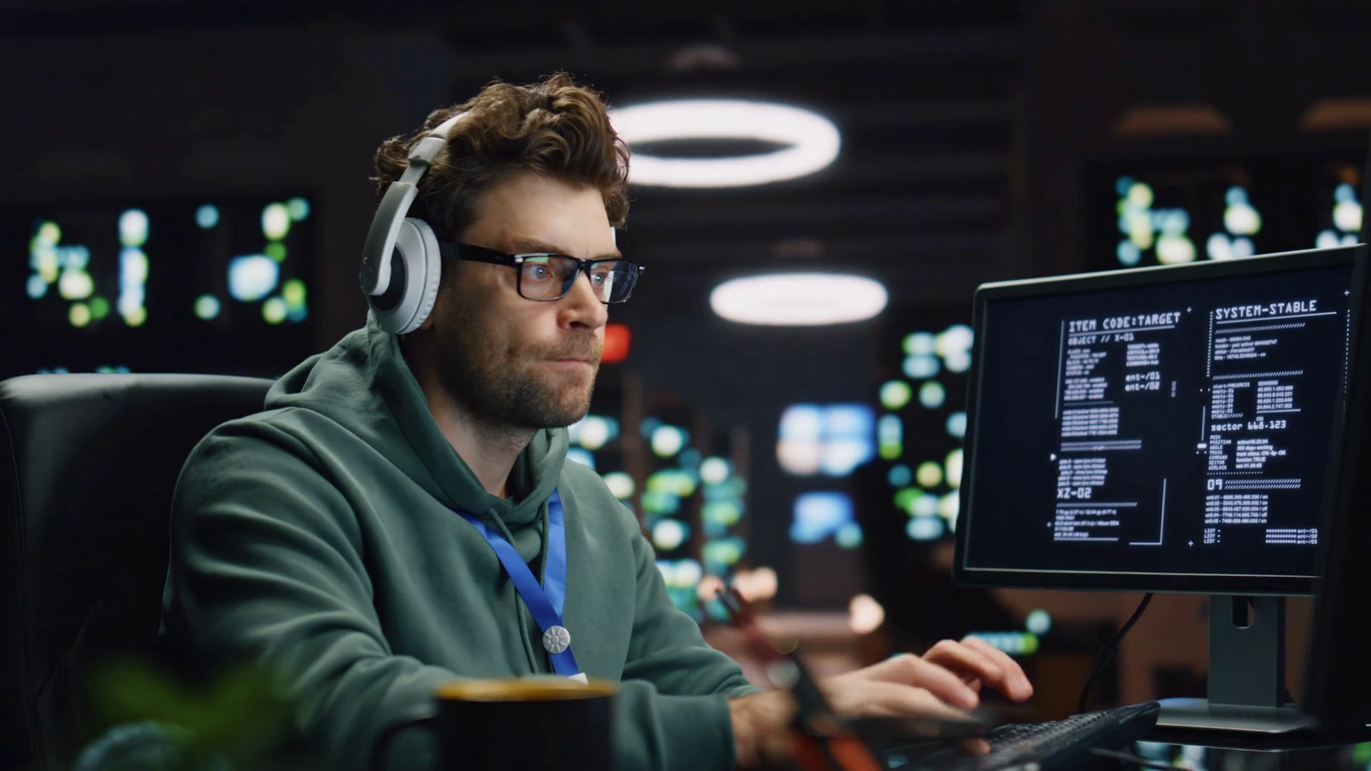 Close Up View Of Software Developer Stock Footage SBV-348895110 ...