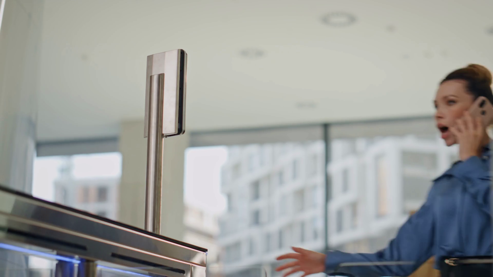 Office Electronic Gates Closing In Front Stock Footage SBV-348901227 ...