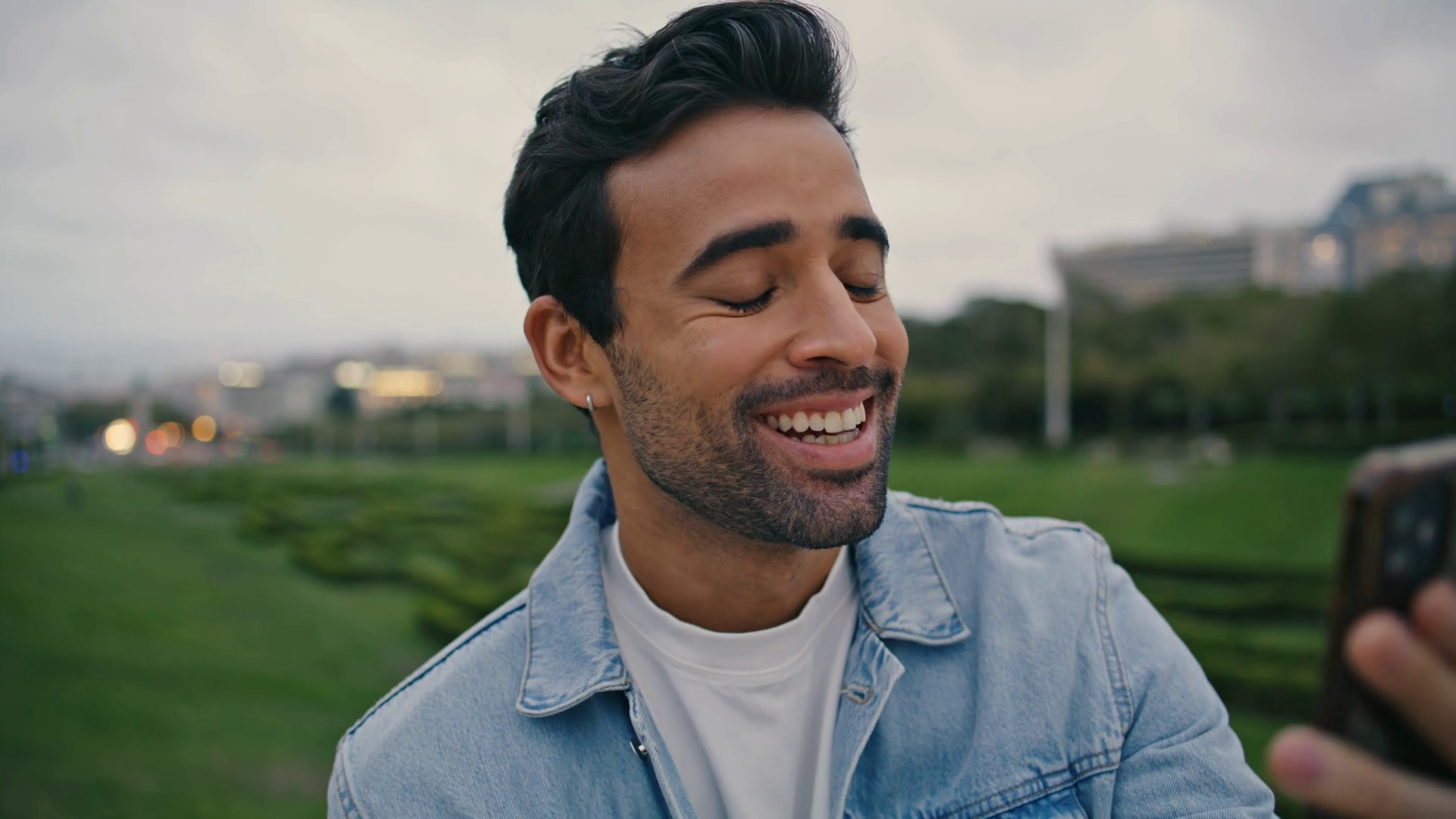 Happy Hispanic Man Enjoying Video Call On Stock Footage SBV-348911235 ...