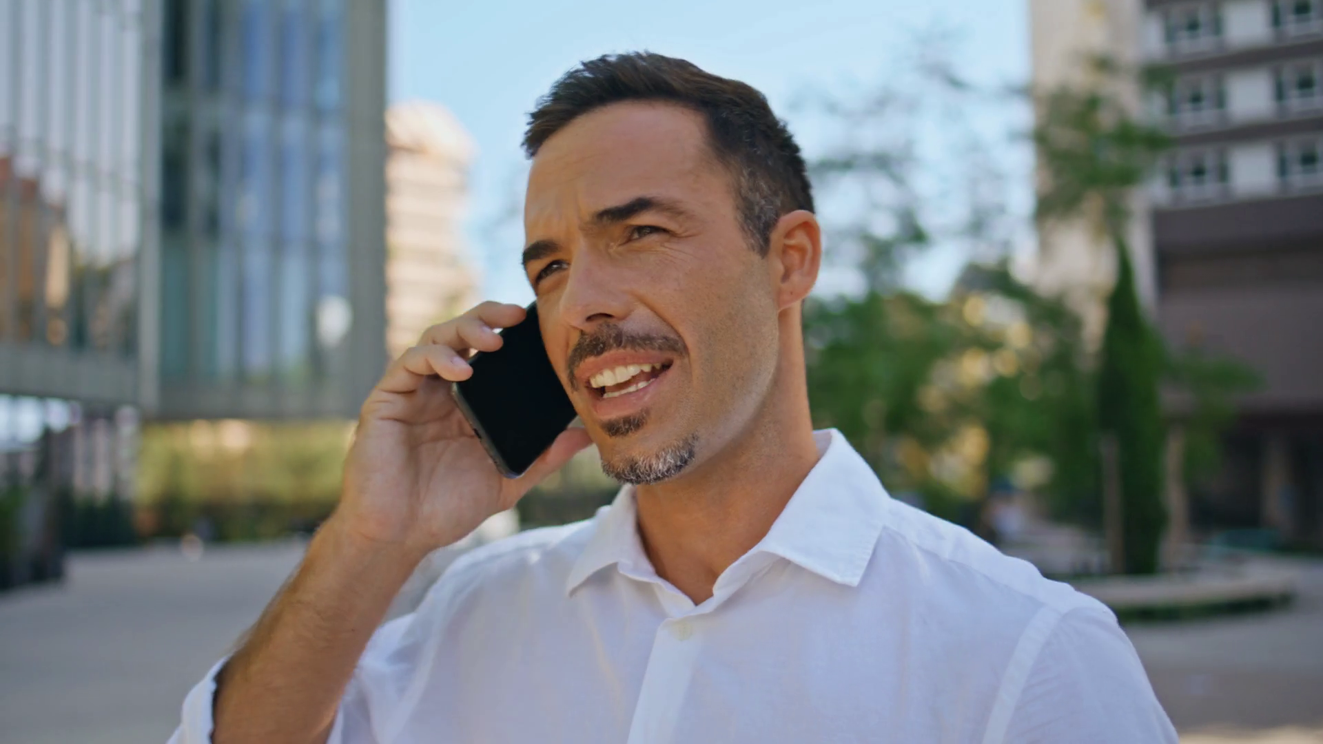 Confident Director Calling Mobile Phone At Stock Footage SBV-348904832 ...