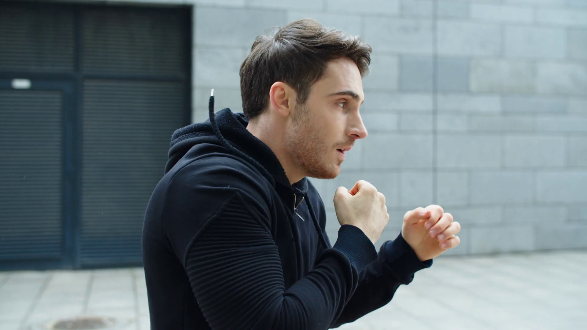 Close Up Athlete Man Boxing With Fist At Stock Footage SBV-337980492 ...