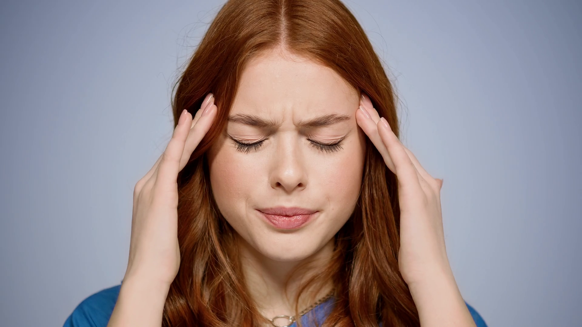 Closeup Apathetic Woman Having Headache On Stock Footage SBV-338798773 ...