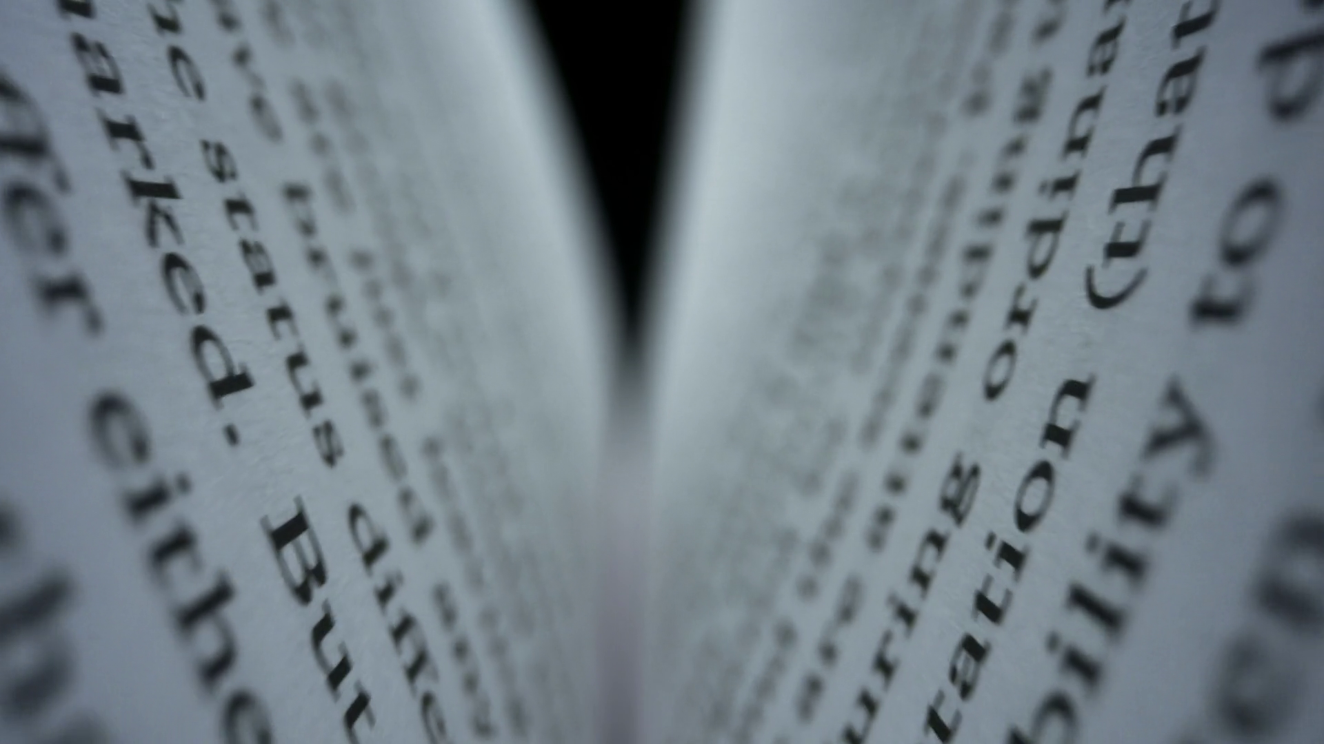 Closeup Book Sheets With English Text Camera Stock Footage SBV ...