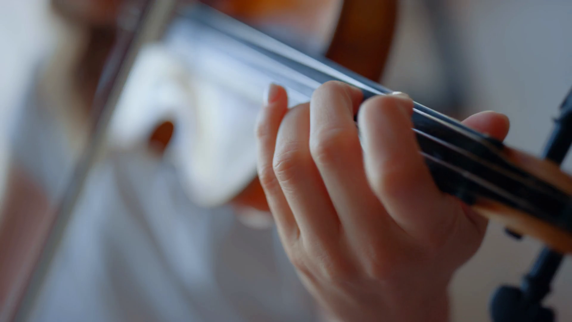 Closeup Teenage Girl Hand Playing Violin Stock Footage SBV-338946221 ...