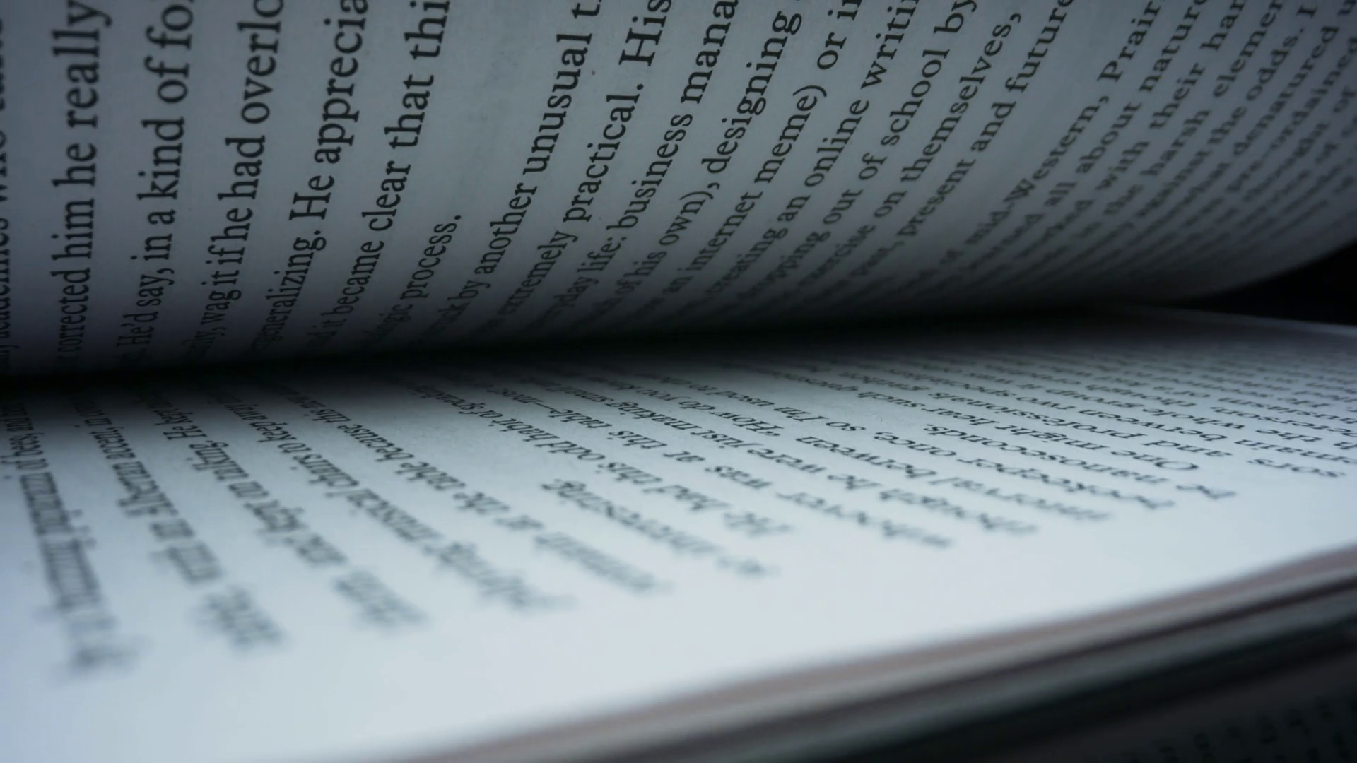 Closeup Turning Pages Of Book With Moving Stock Footage SBV-338667830 ...