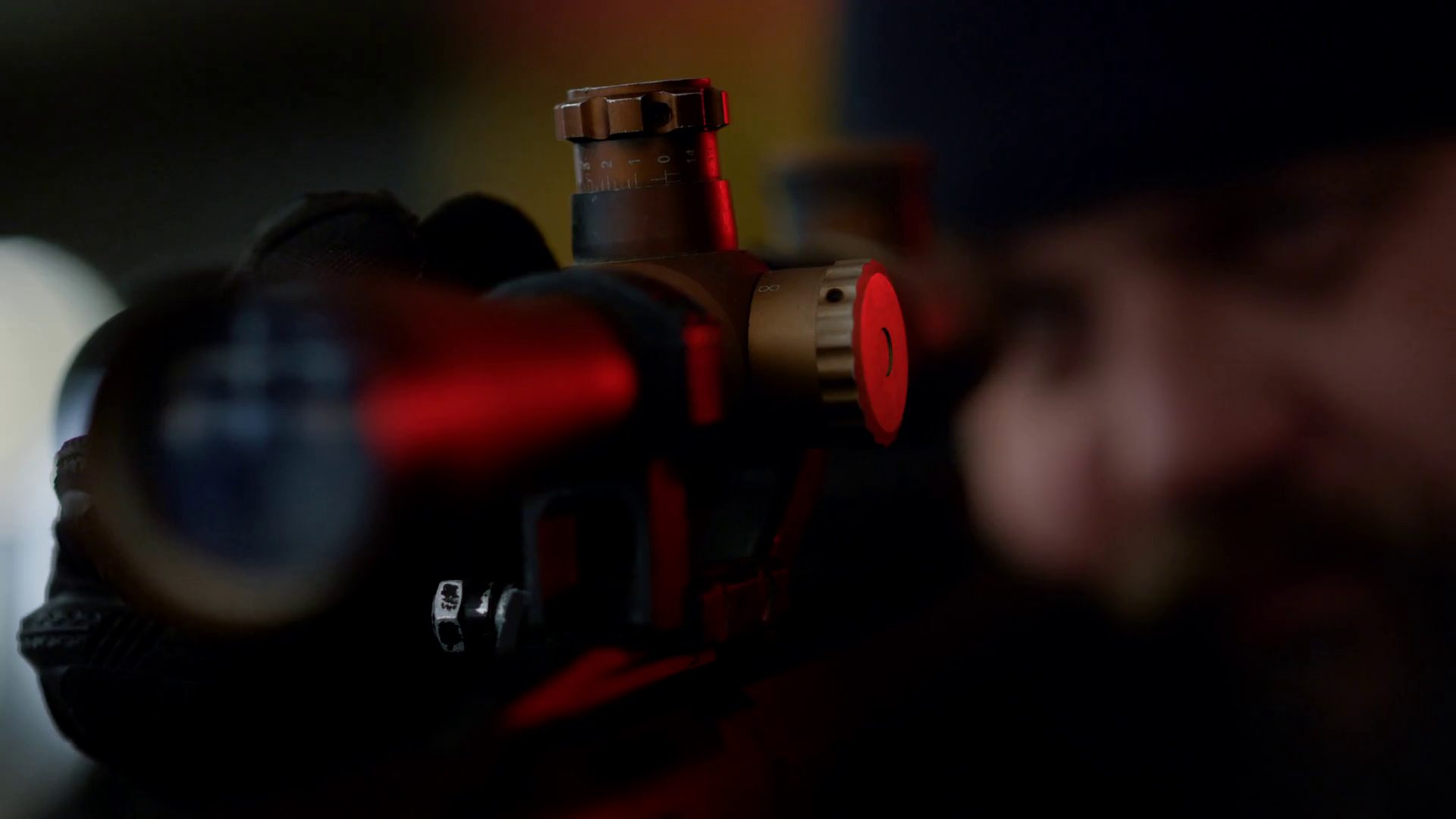 Closeup Violent Man Targeting Scope On Stock Footage SBV-346485059 ...