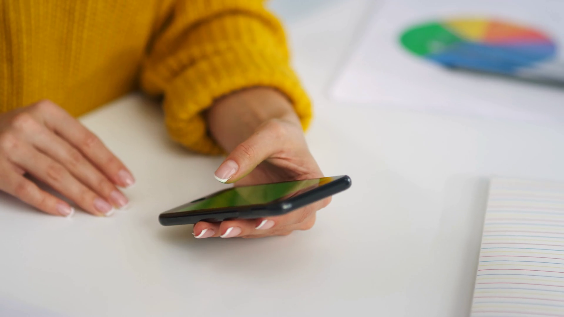 Closeup Woman Hands Scrolling Smartphone Stock Footage SBV-338351390 ...