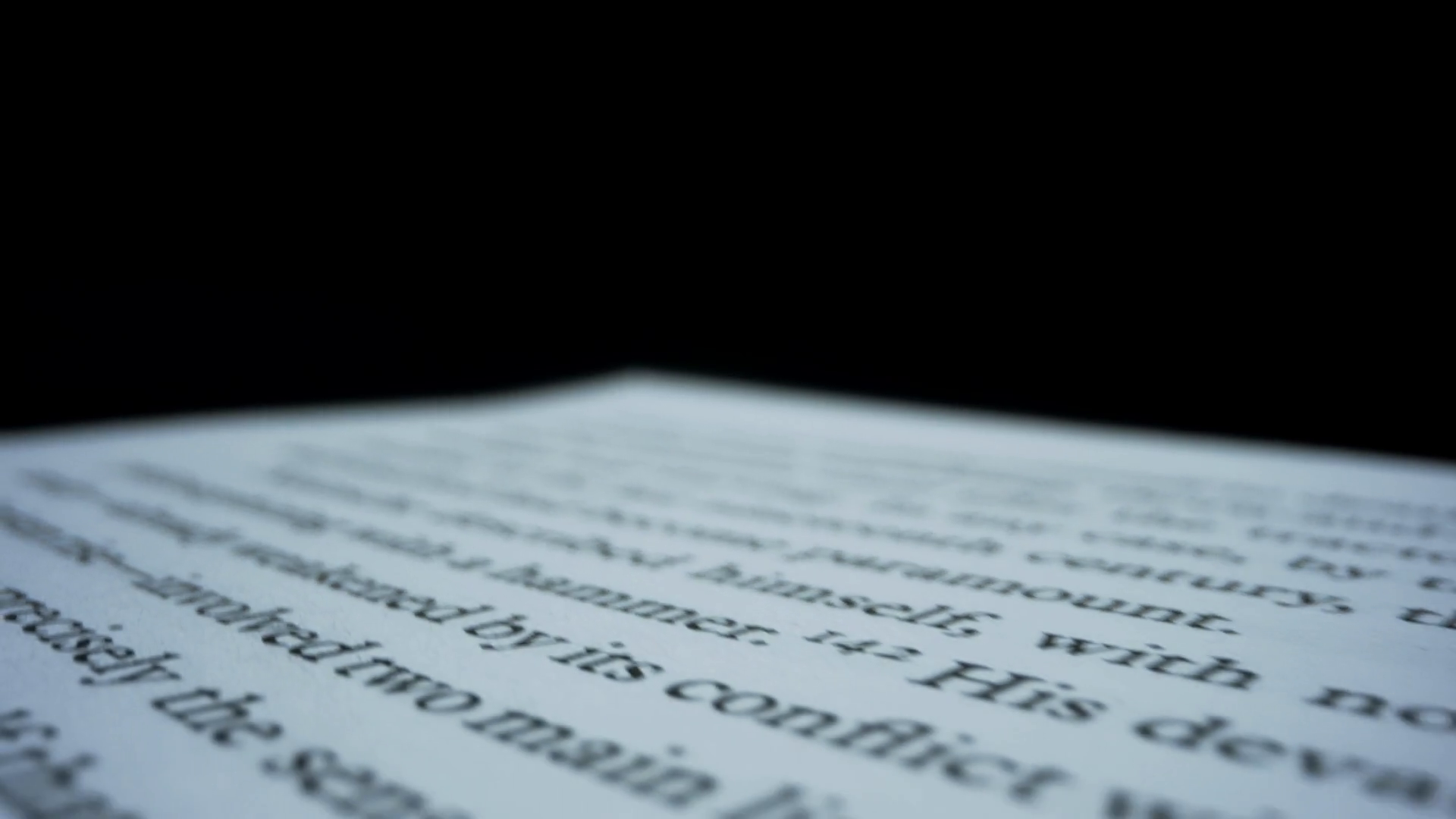 Detailed View Open Book Lying On Table Macro Stock Footage SBV ...