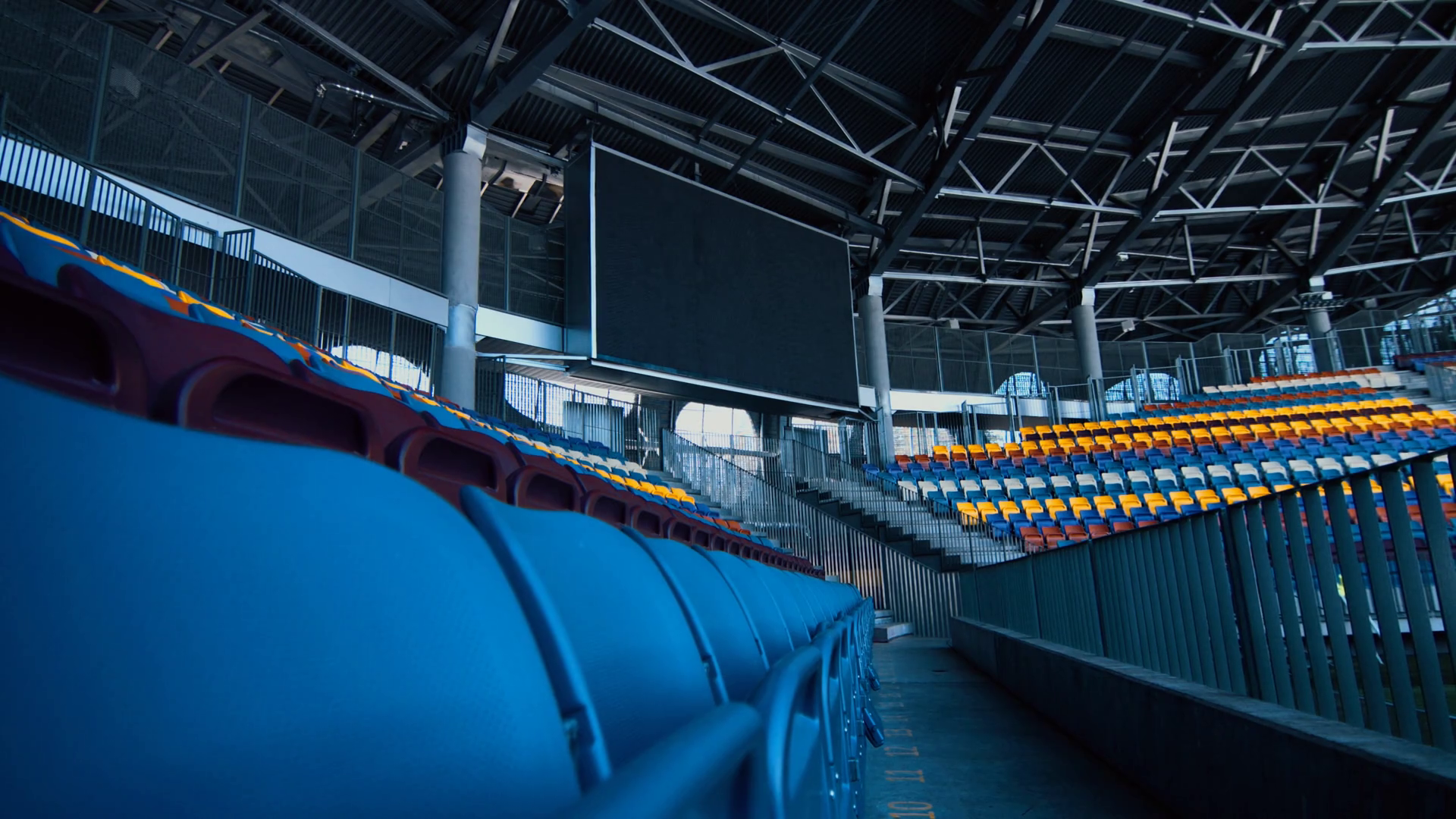 Empty Sports Stadium With From Tribune Big Stock Footage SBV-326700884 ...