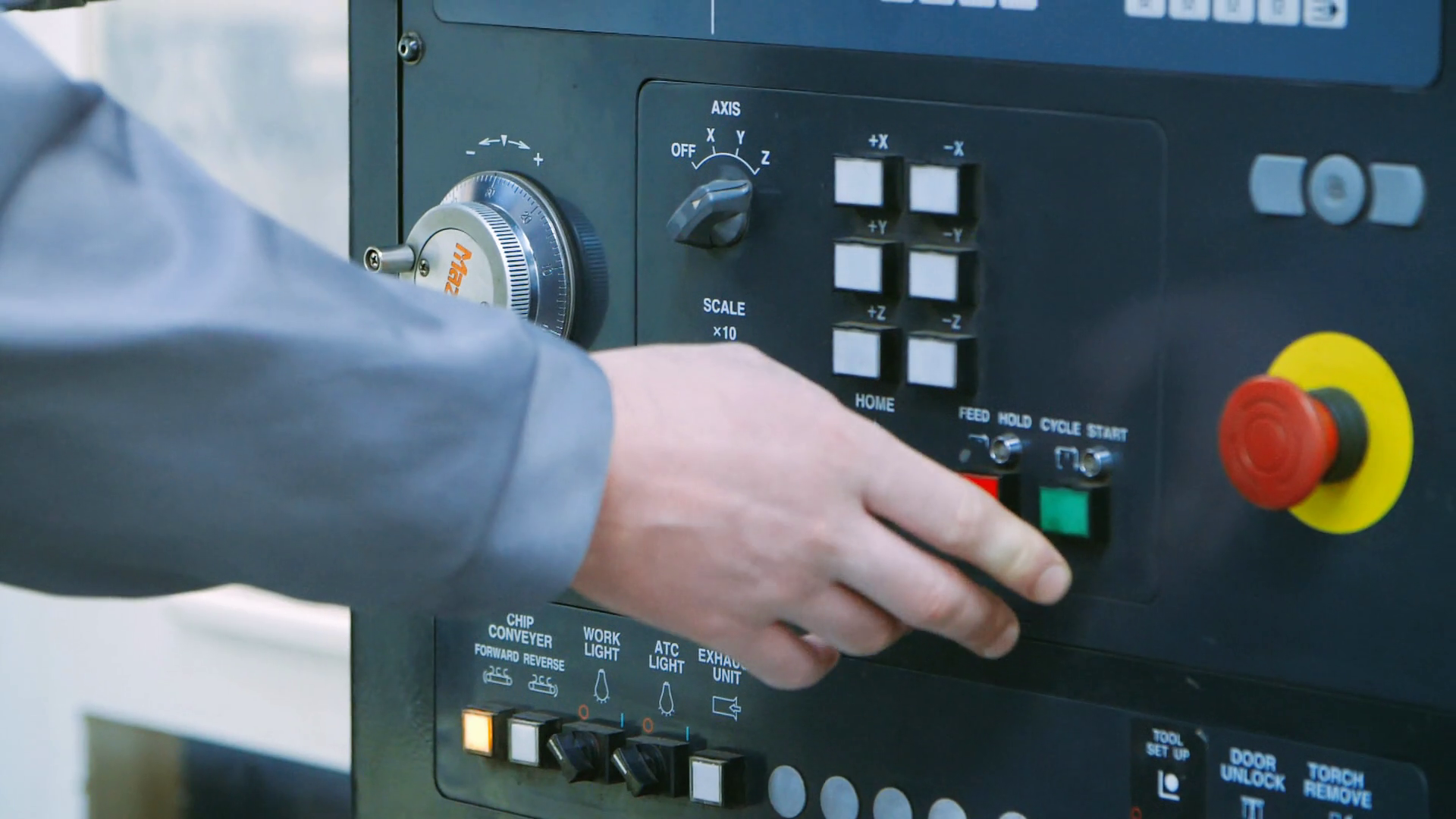 Engineer Starting Up Unit Pressing Buttons Stock Footage SBV-336312051 ...