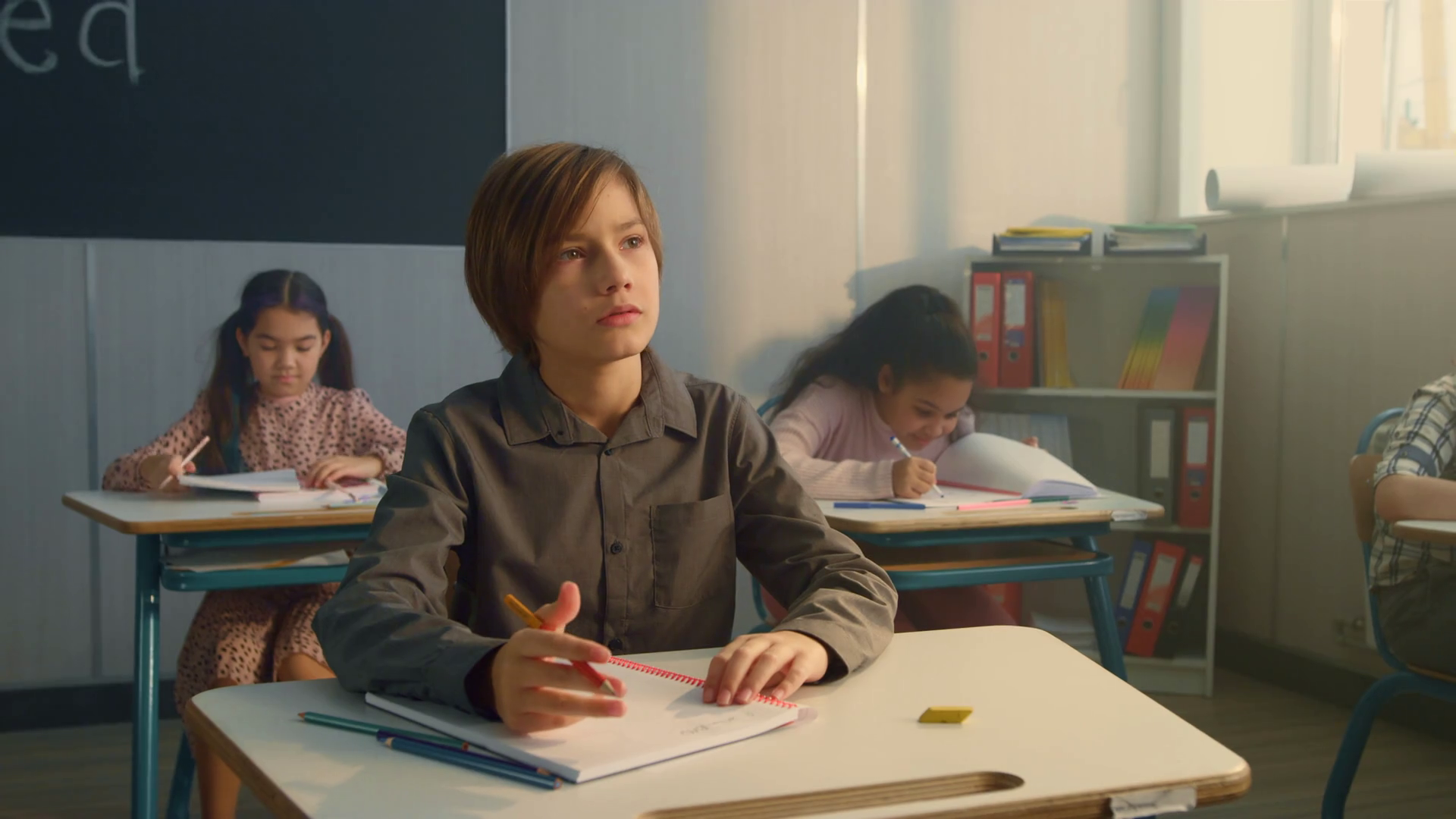 Focused Student Schooling In Classroom Stock Footage SBV-346525362 ...