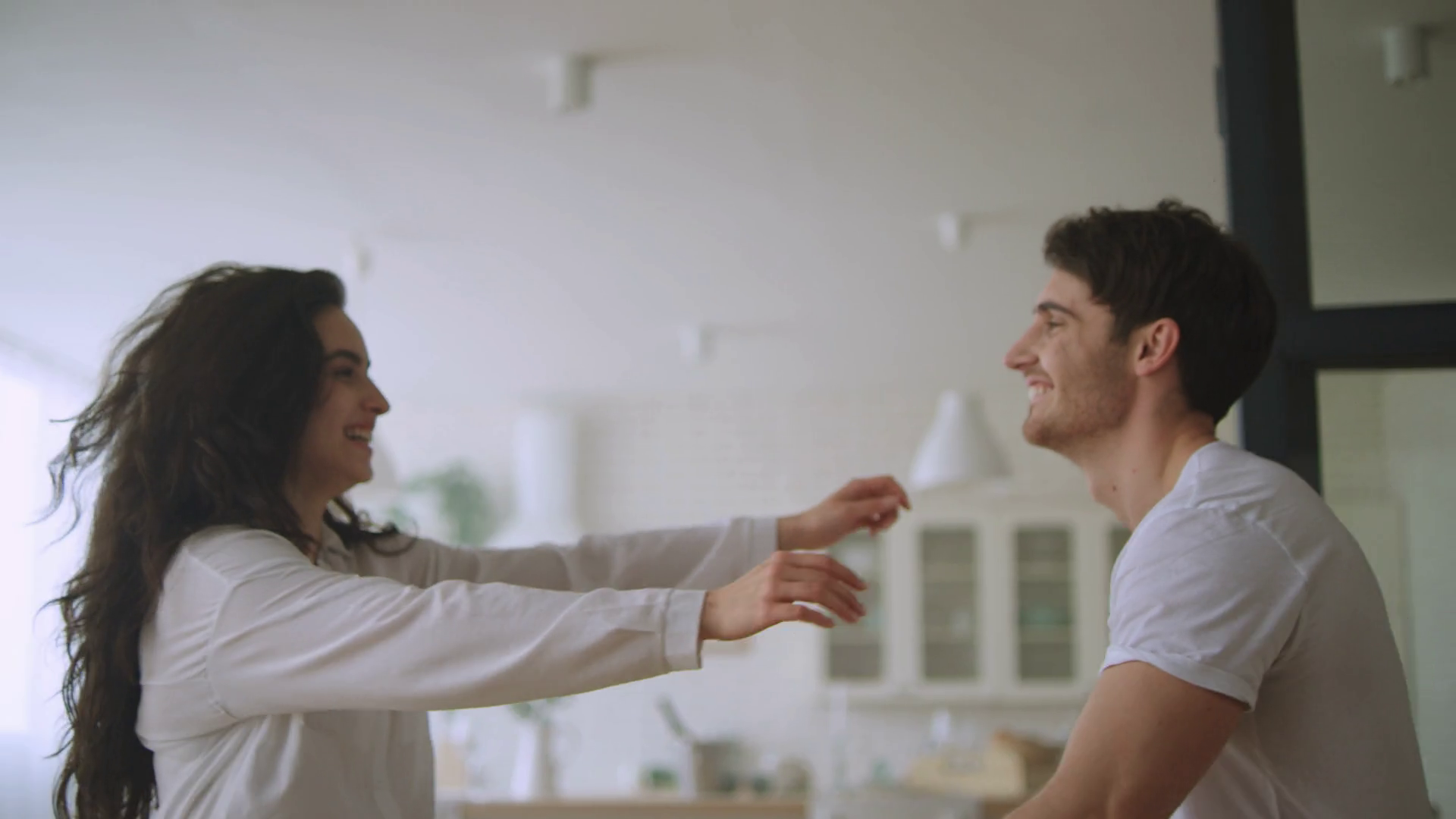 New Home Bliss: Couple's Romantic Spin In Stock Footage SBV-337935891 - Storyblocks