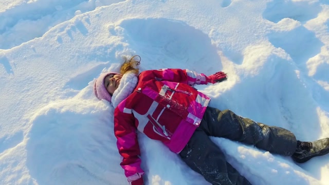 Snow Angel Stock Footage Royalty Free Video Clips Storyblocks