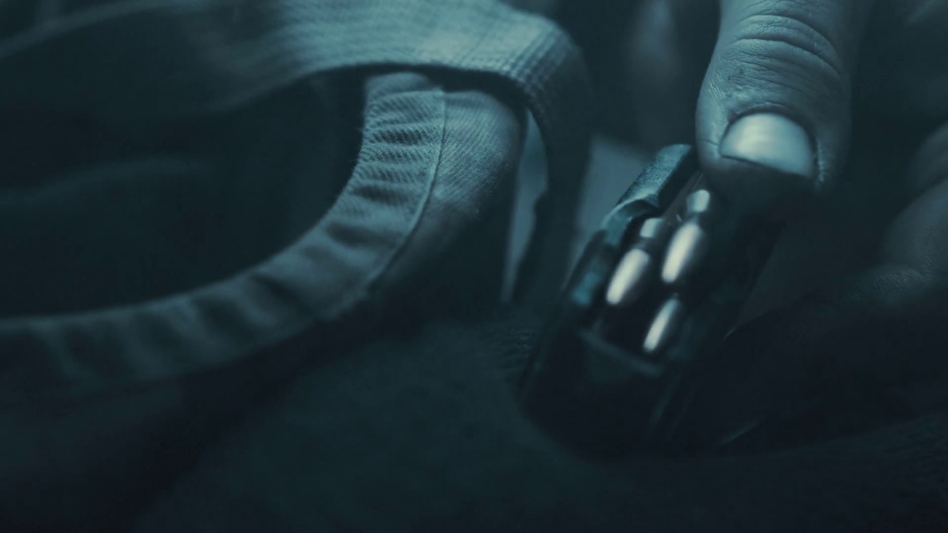 Loading Ammo Magazine Close Up Of Hand Puts Stock Footage SBV-313830517 ...