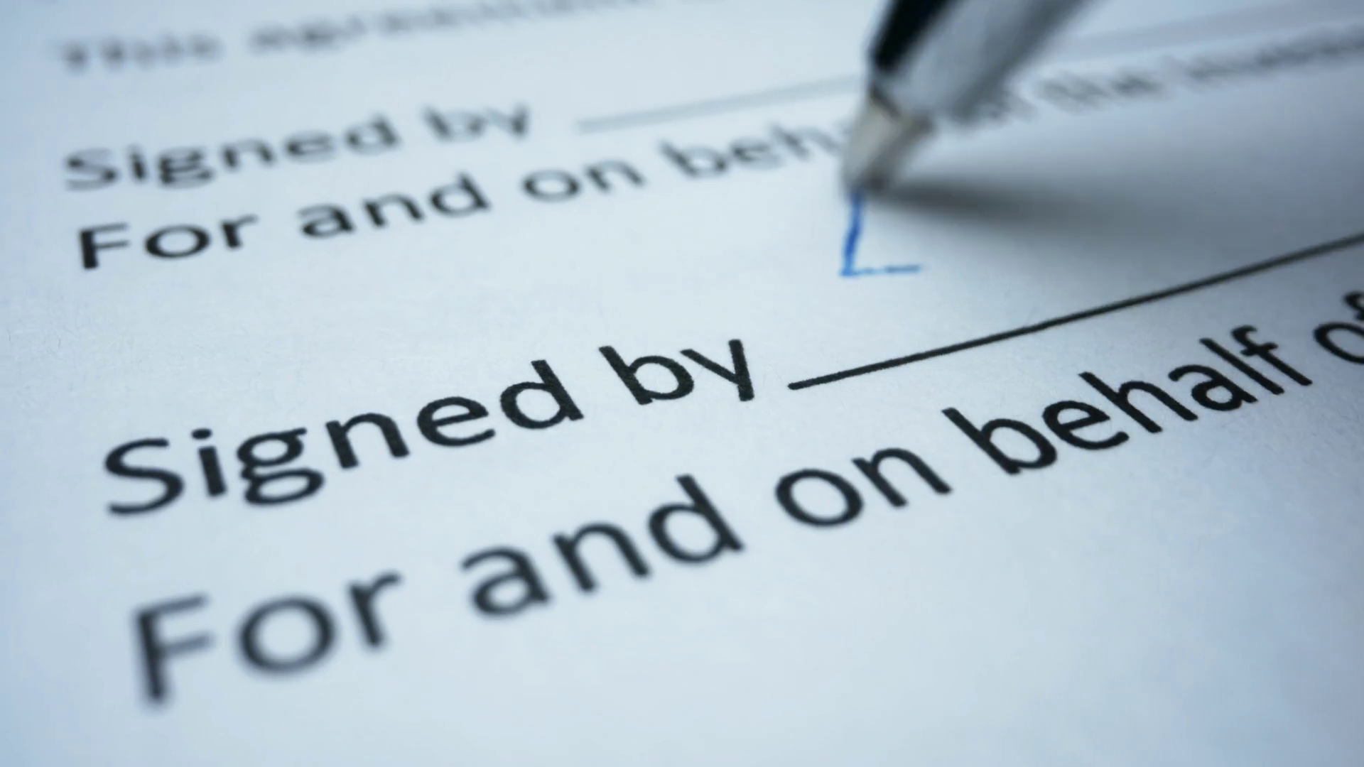 Macro Shot Of Business Person Signing Stock Footage SBV-338670545 ...