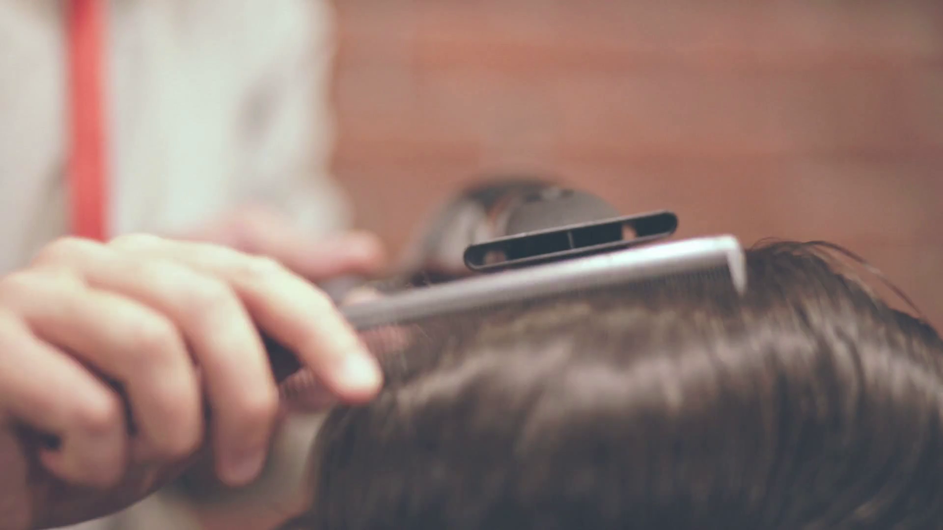 Male Hair Drying Combing Close Up Of Man Stock Footage SBV-317715900 ...