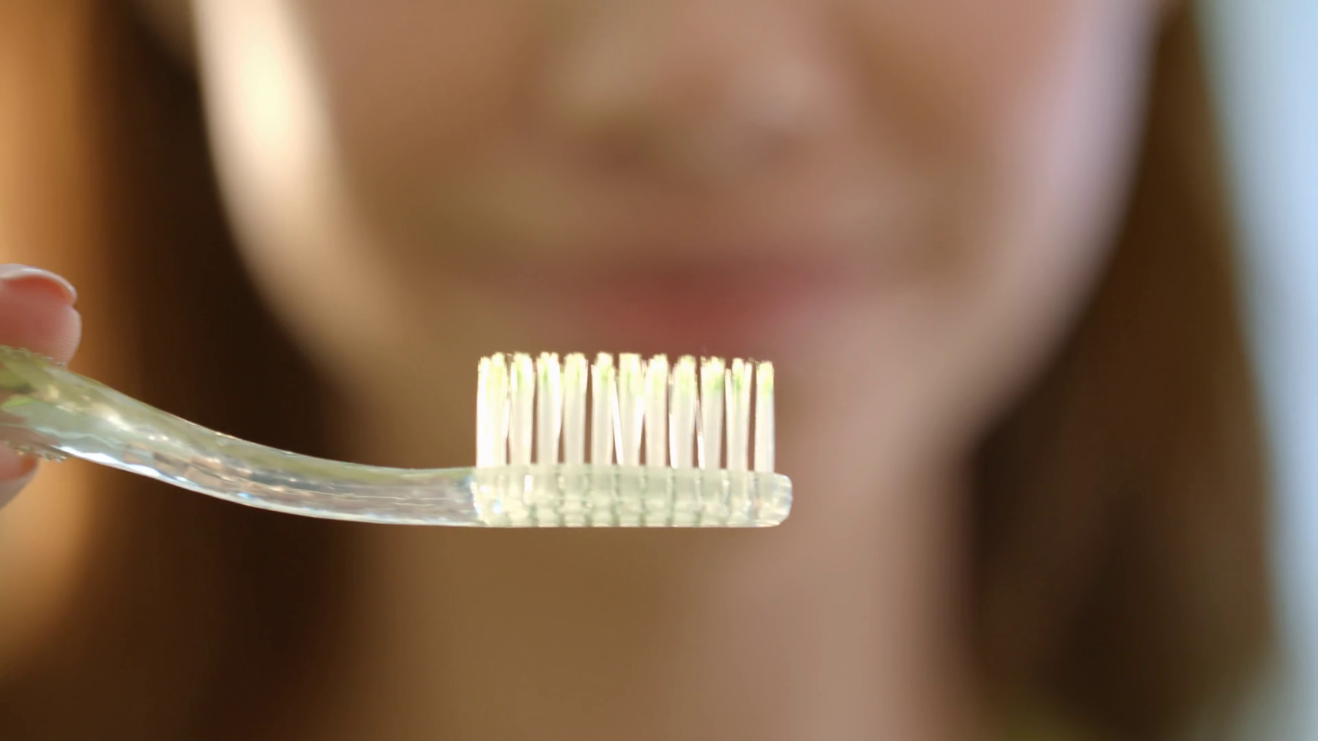 Morning Teeth Brushing In Bathroom Close Up Stock Footage SBV-328384359 ...