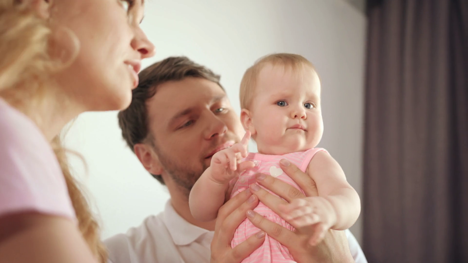 Mother Shaking Head Baby Happy Family Stock Footage SBV-323779250 ...