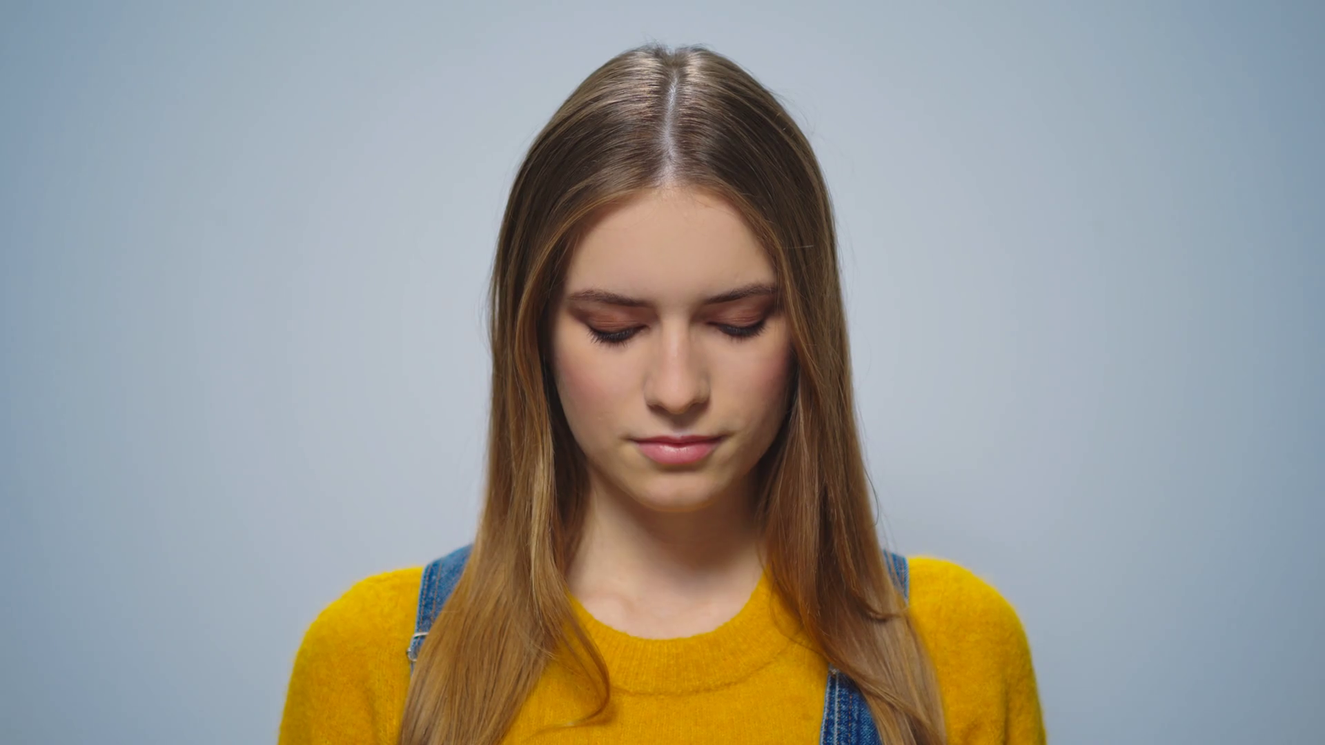 Portrait Of Beautiful Woman Looking At Stock Footage SBV-346457088 ...