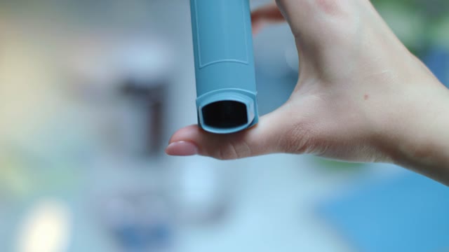 Breathing Through Inhaler Stock Footage: Royalty-Free Video Clips ...