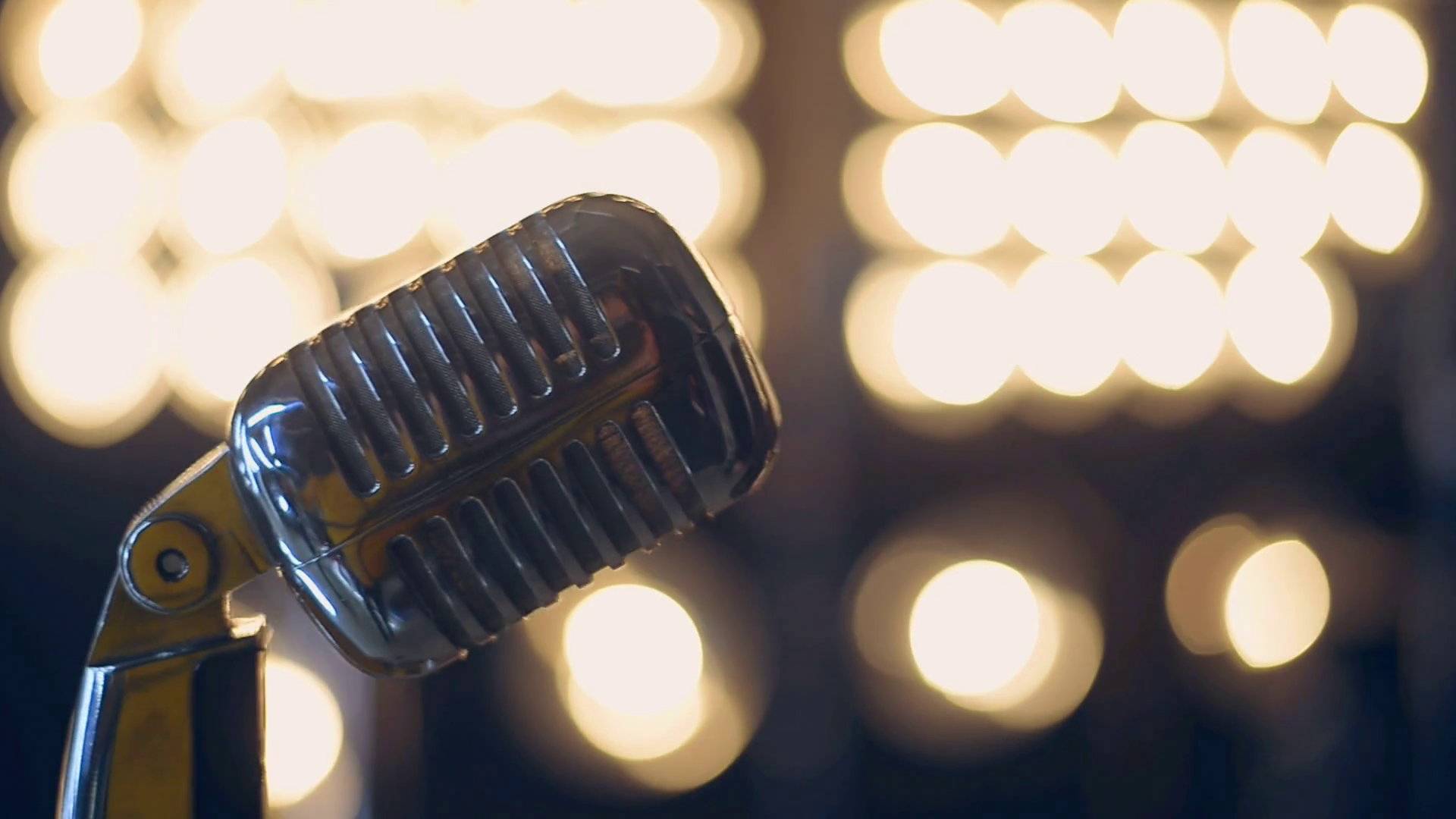 Retro Microphone Stage Close Up Vintage Stock Footage SBV-315274926 ...