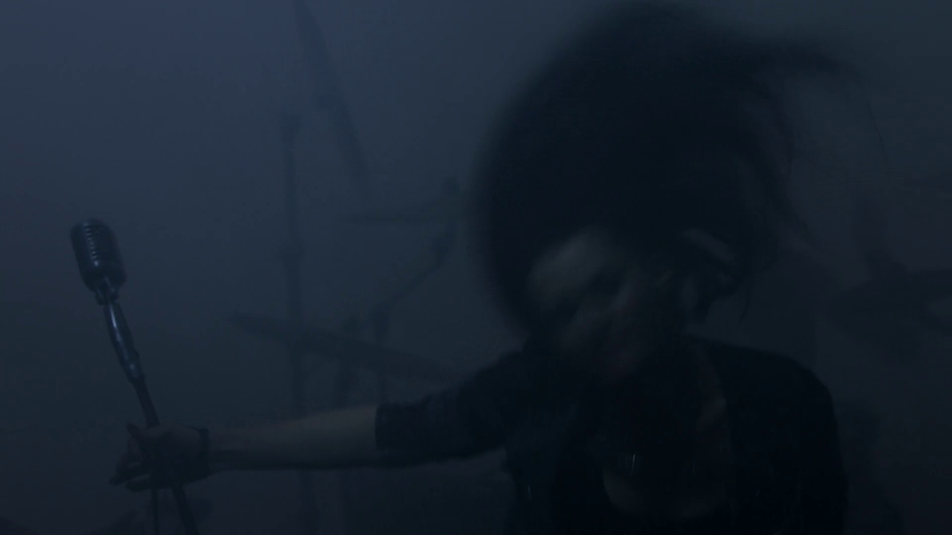 Rock Woman Soloist Shakes Head At Rock Stock Footage SBV-314226731 ...