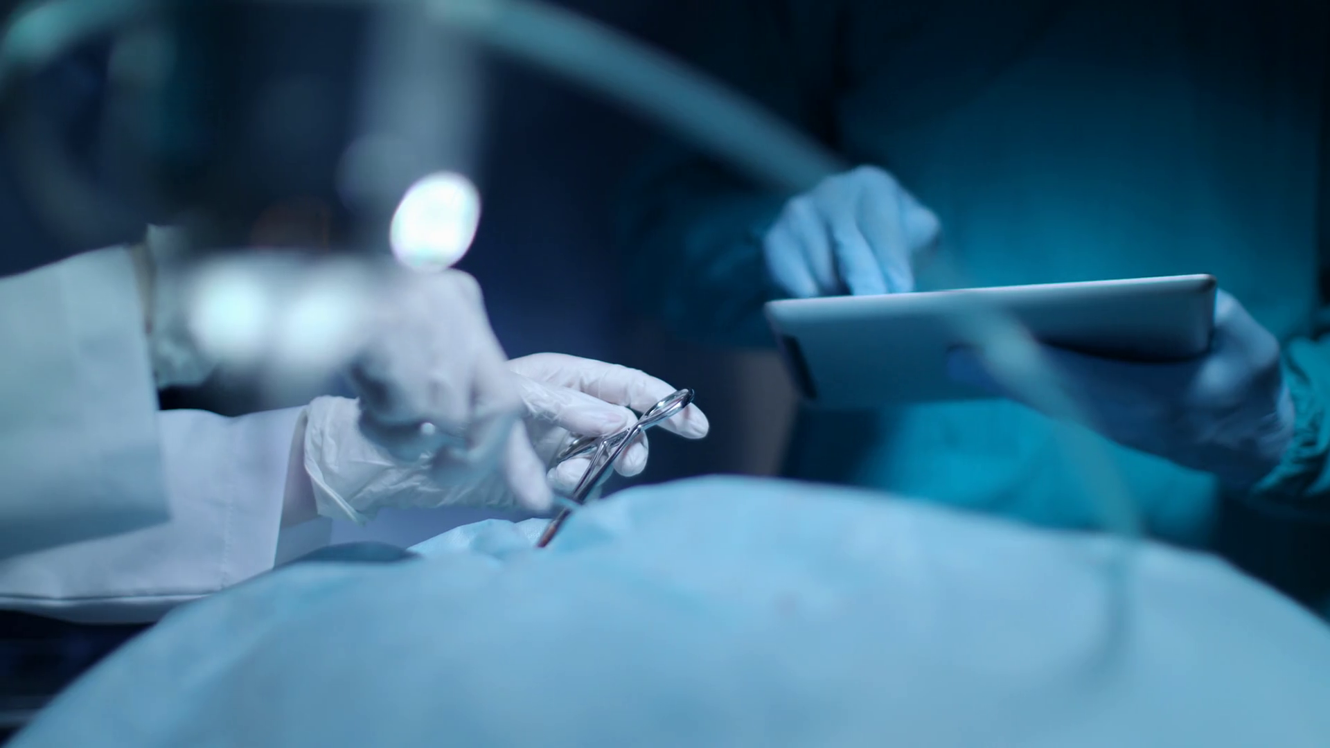 Surgeon Using Tablet Close Up Of Surgeon Stock Footage SBV-327254273 ...