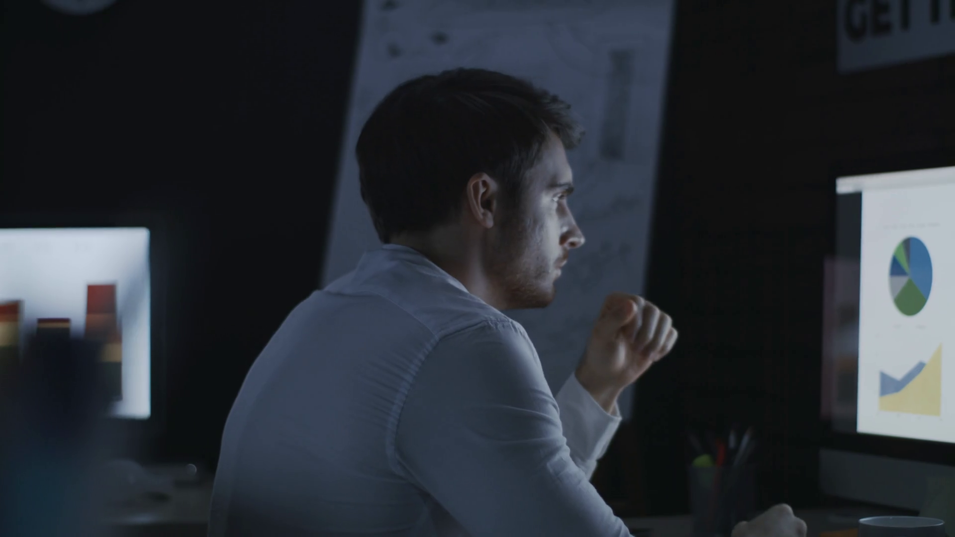Tired Business Man Slapping Hands At Stock Footage SBV-336194335 ...