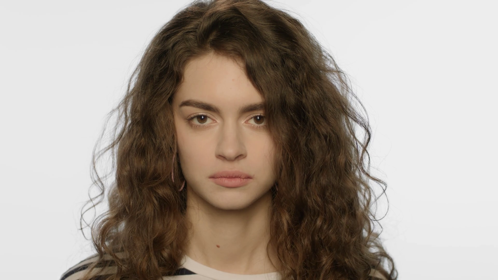 Tired Woman Face On White Background Stock Footage SBV-332880817 ...