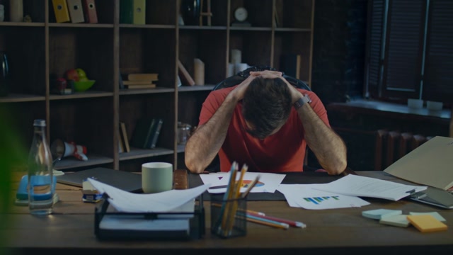Tired Man Stock Footage: Royalty-Free Video Clips - Storyblocks