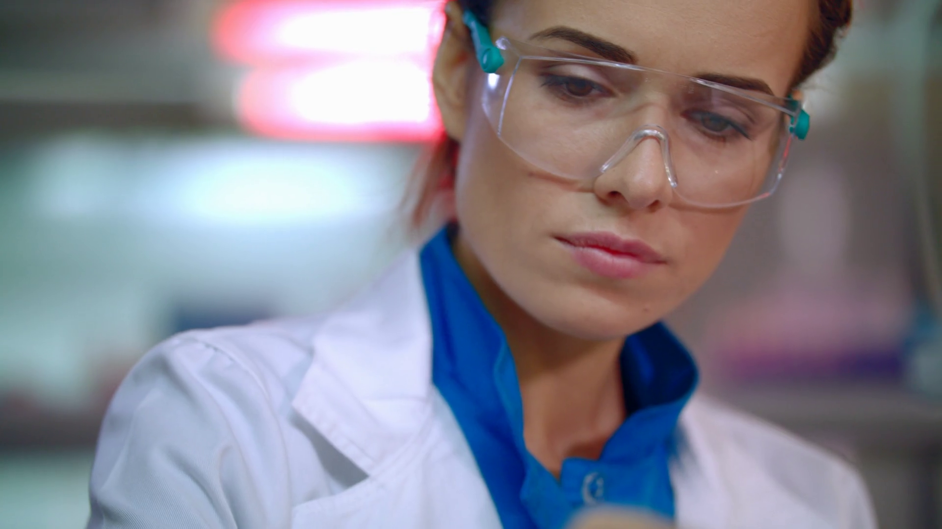 Woman Scientist Working With Liquid In Stock Footage Sbv 313023998