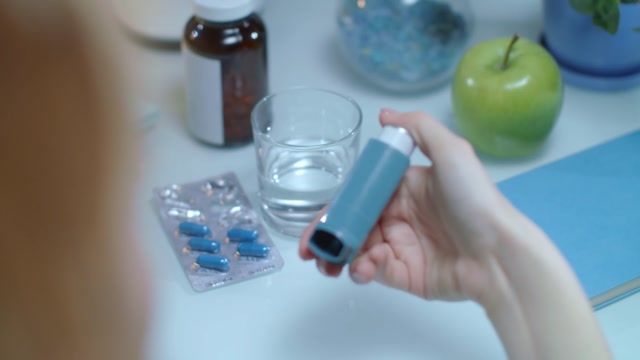 Girl With Inhaler Stock Footage: Royalty-Free Video Clips - Storyblocks