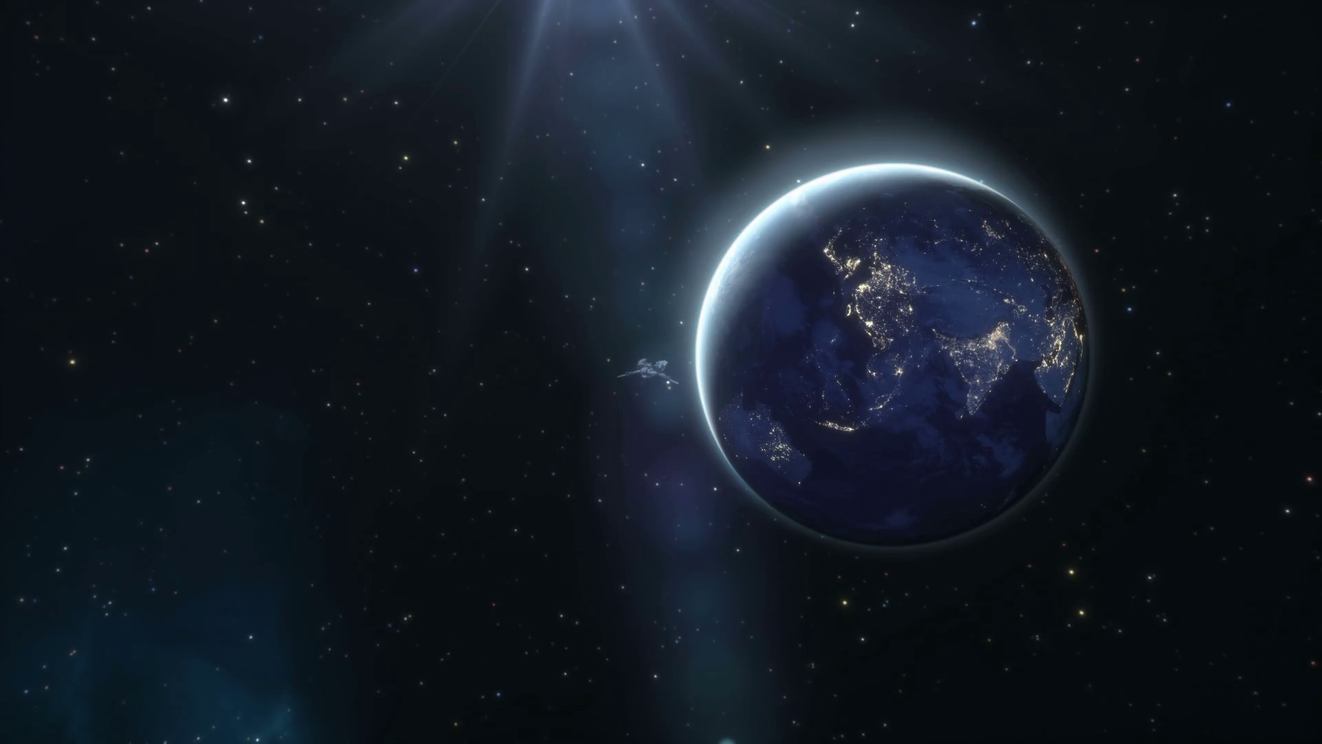 Spaceship Leaving Earth Stock Motion Graphics SBV-306935488 - Storyblocks