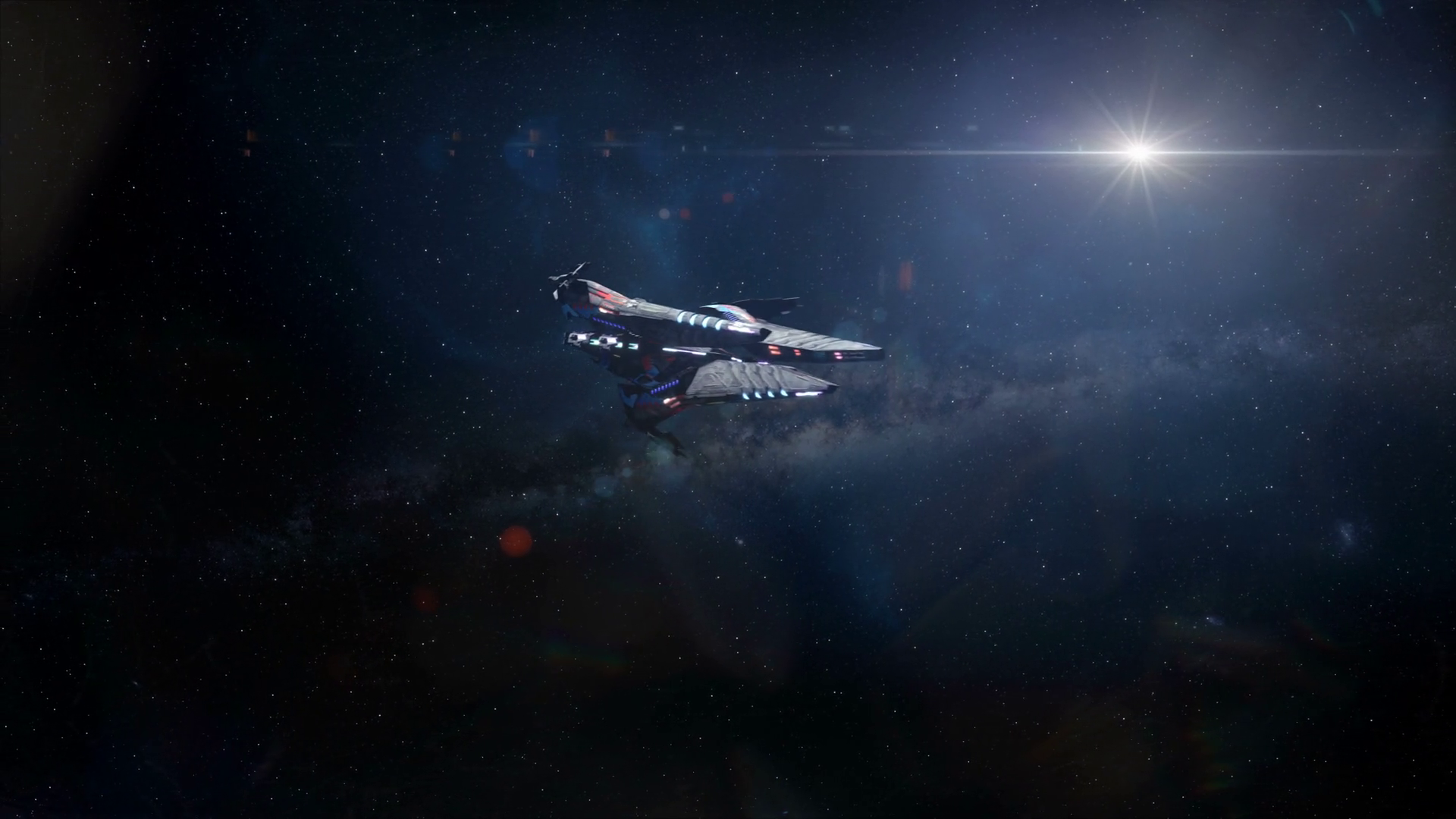 Alien Spaceship Coming out of Warp Motion Background - Storyblocks