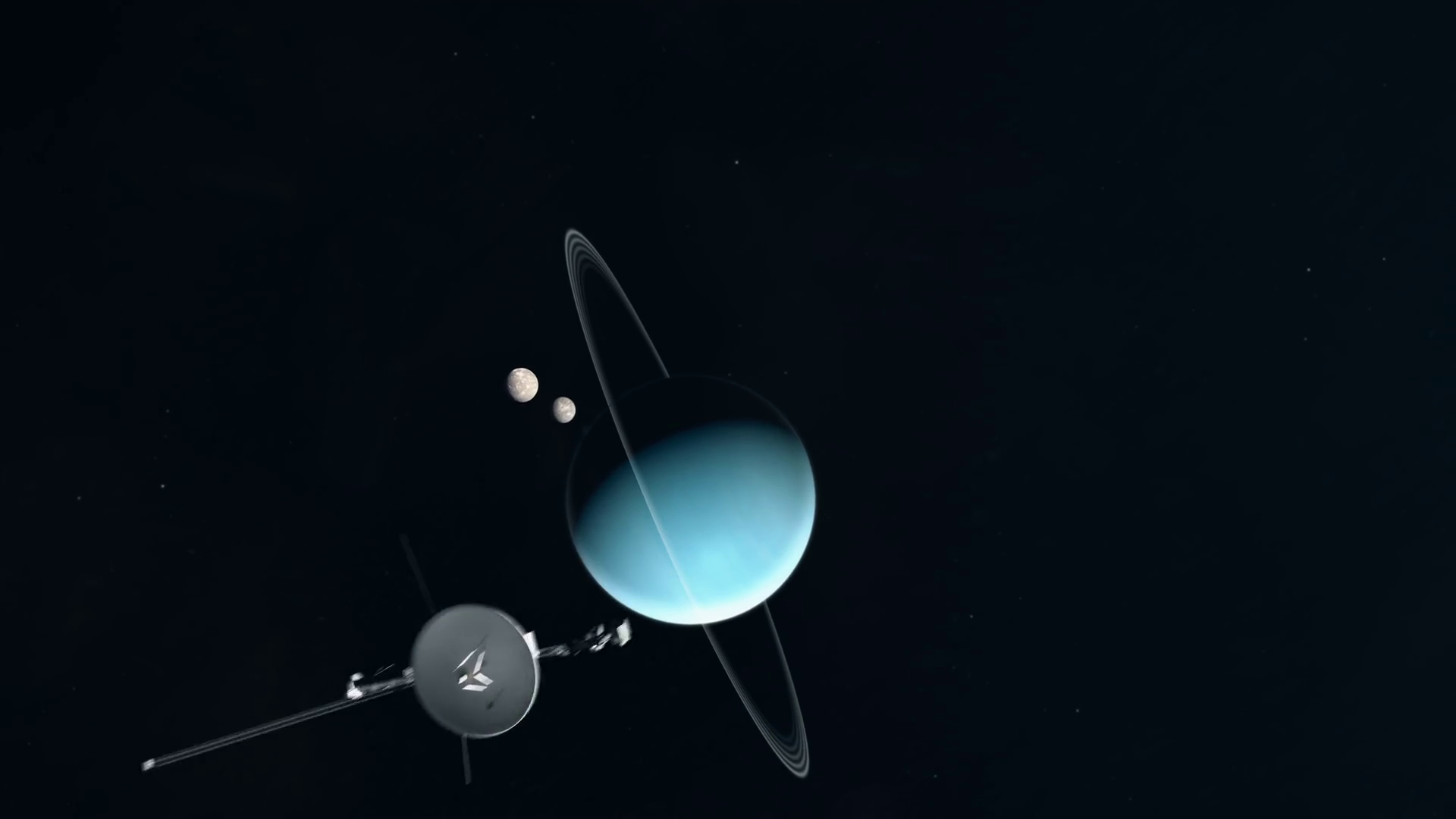 Space Probe Voyager 2 Approaching Uranus Stock Motion Graphics SBV ...