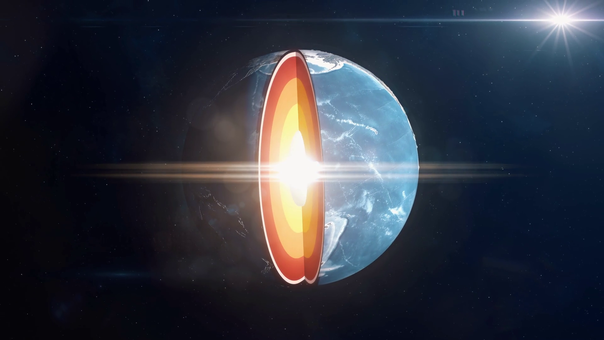 Planet Earth Opening To Reveal Crust Mantle Stock Motion Graphics SBV ...