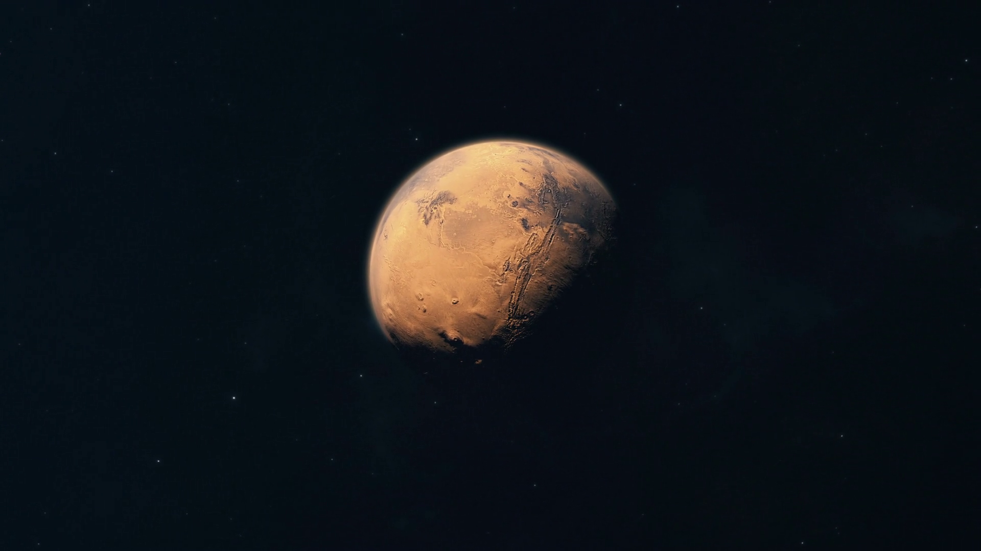 Slow Tilt Down To Reveal Mars Red Planet Stock Motion Graphics SBV ...