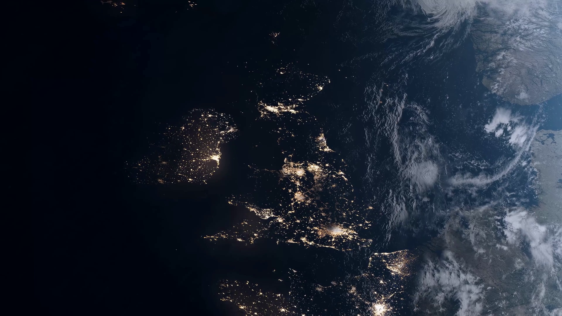 Aerial Satellite View Of Uk From Space Dawn Stock Motion Graphics SBV ...
