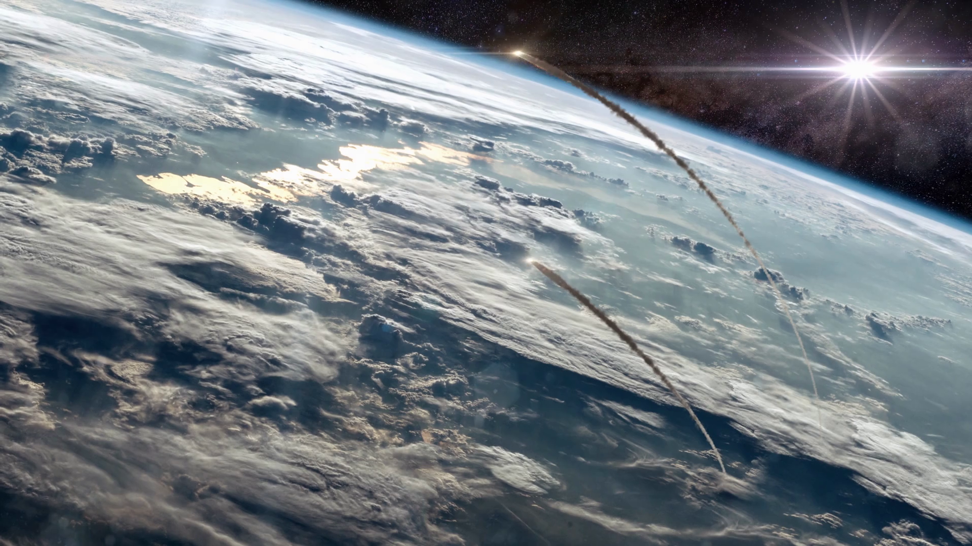 World War Three - Nuclear War Seen From Orbit of Planet Earth Motion ...