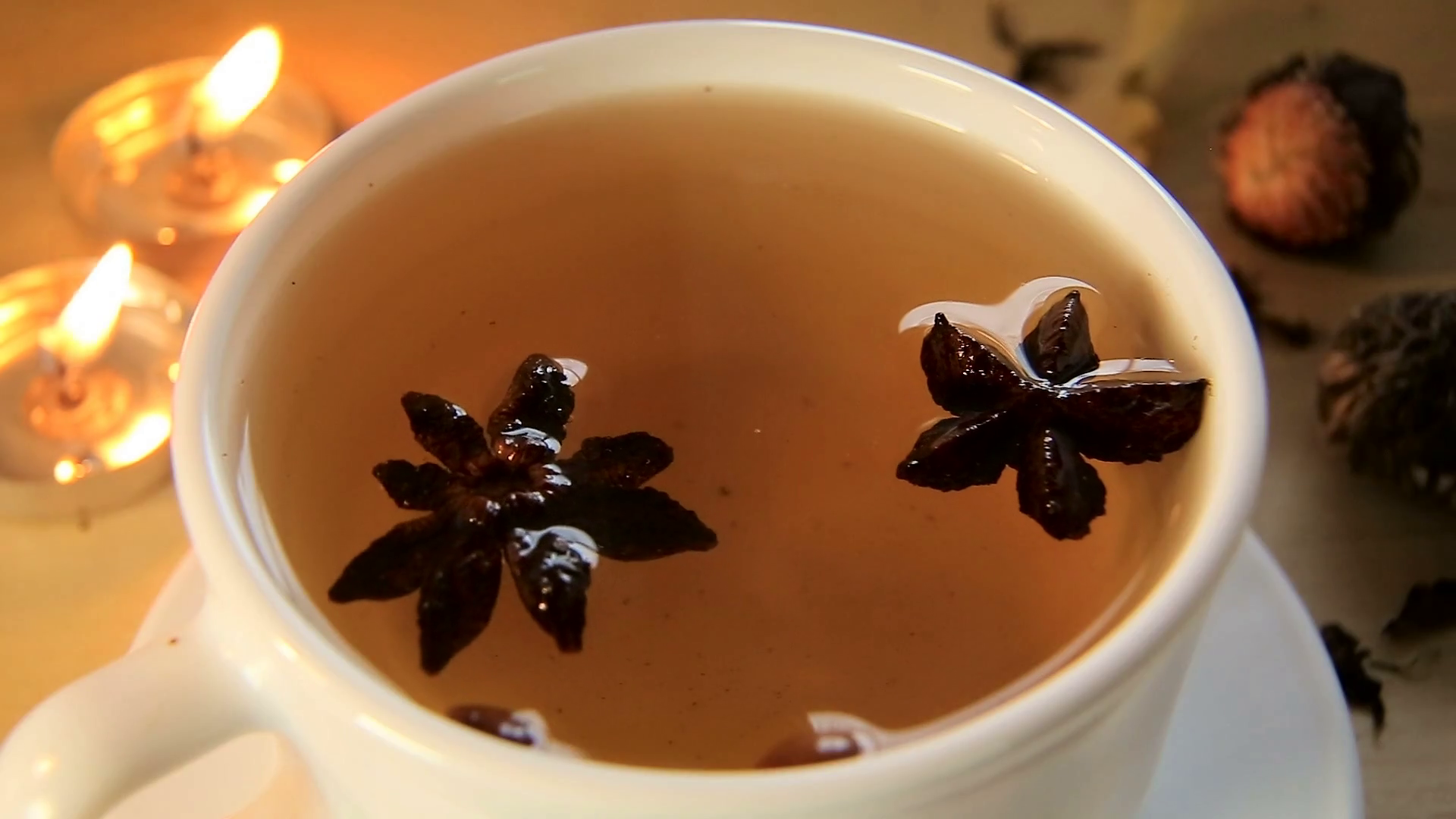 A cup of tea with anise Stock Video Footage 00:12 SBV-312879833 ...