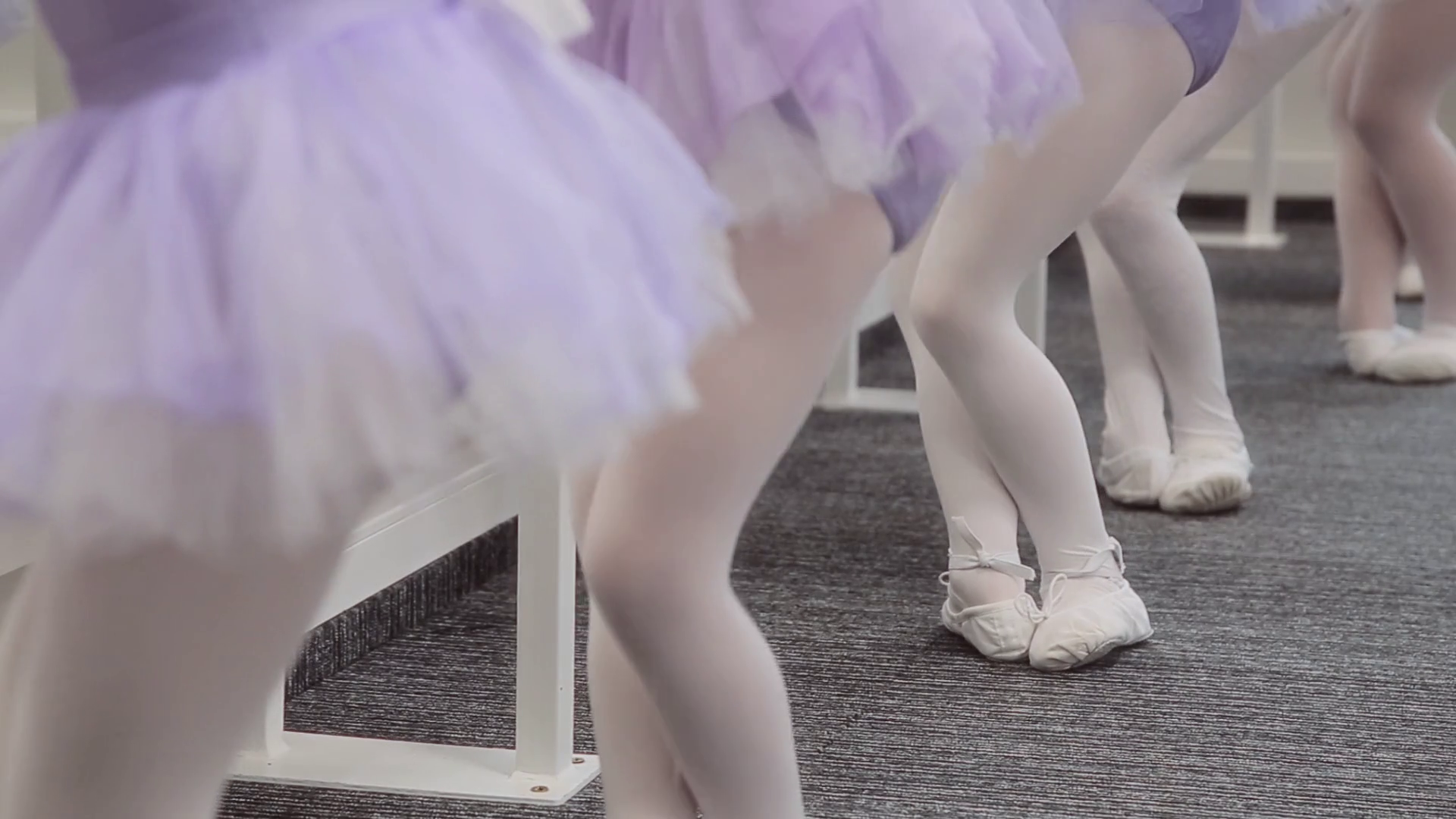 Girls Perform Ballet Exercises During Stock Footage SBV-348638461 ...