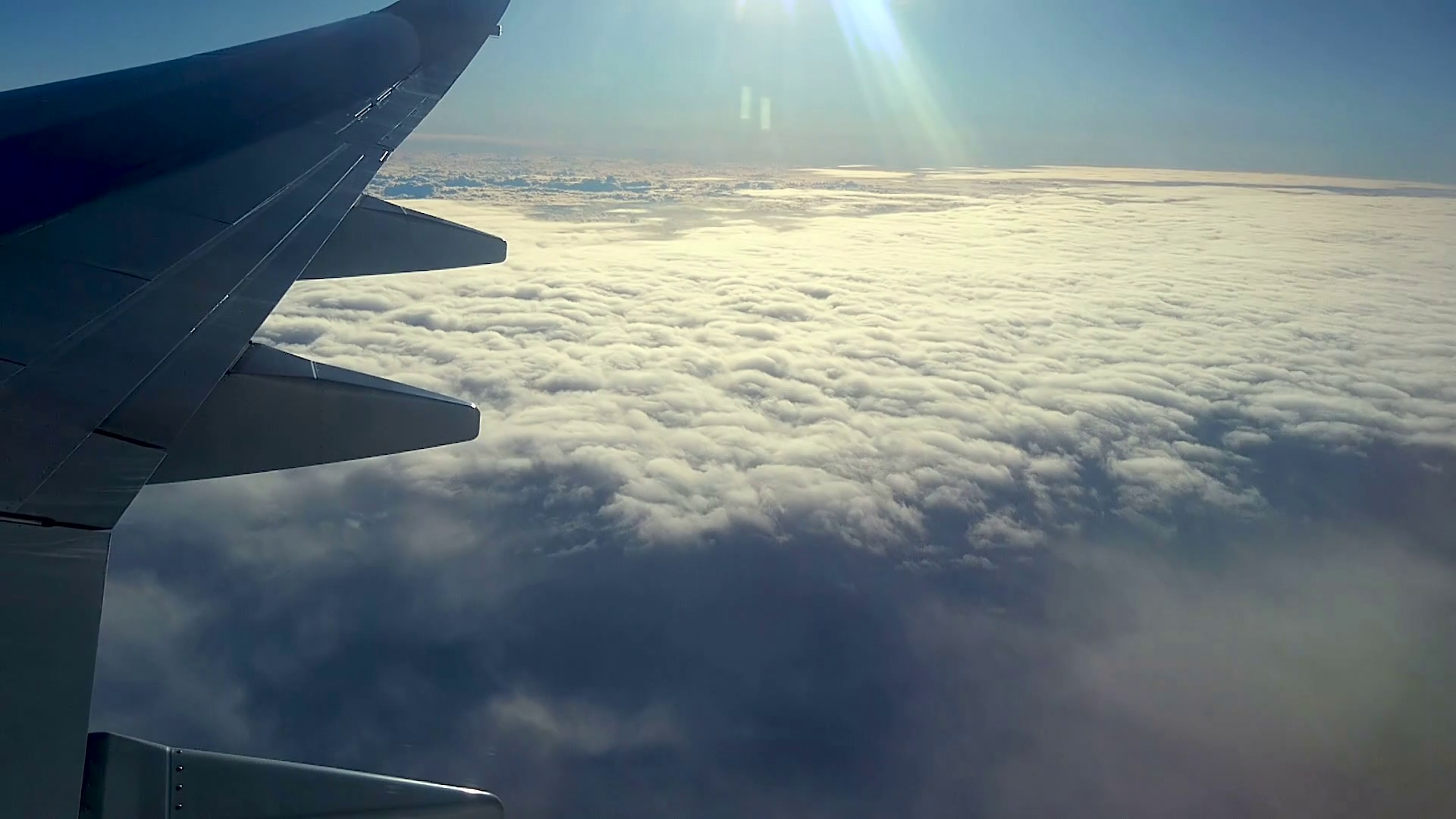 Clouds Sky Seen Through Window Of Aircraft Stock Footage SBV-324723694 ...