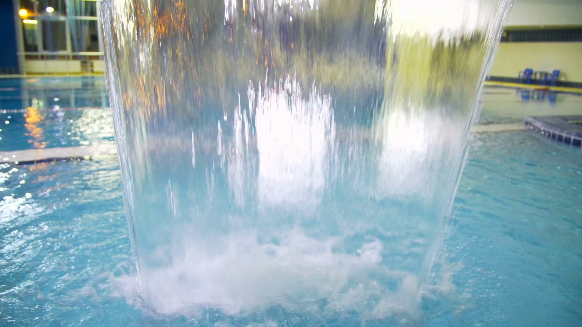 Curtain Of Water Bursting From Fountain Pool Stock Footage SBV ...