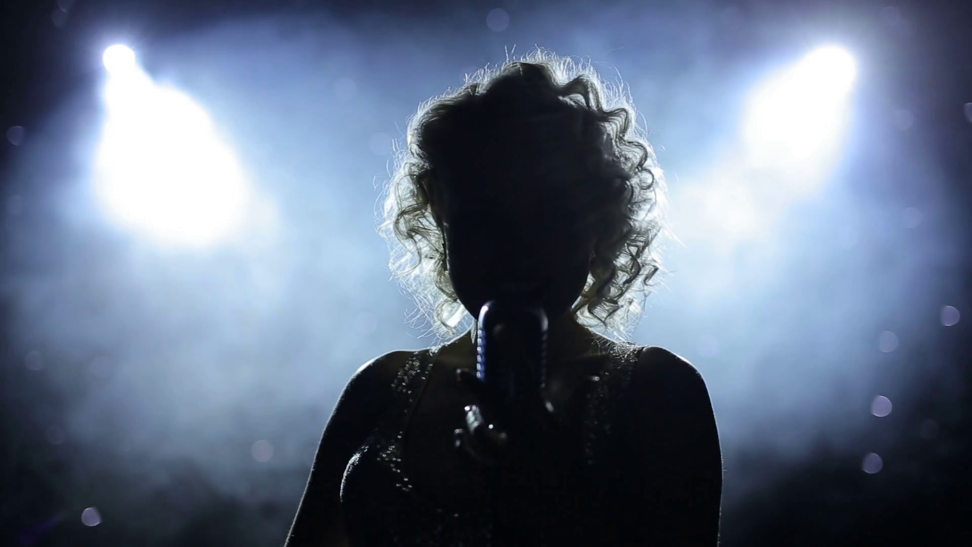 Female Singer Backlit On Smoky Stage Stock Footage SBV-315814122 ...