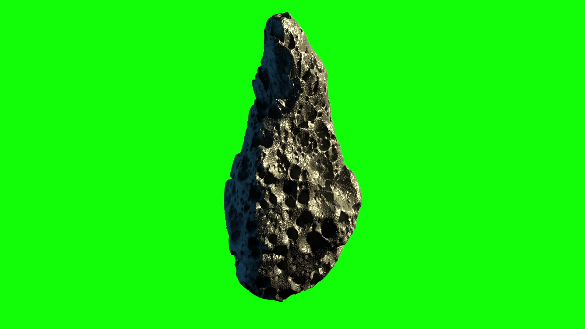 Asteroid Twirling In Loop On Green Screen Stock Motion Graphics SBV ...